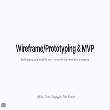Wireframe Prototyping & MVP for startups | PDF