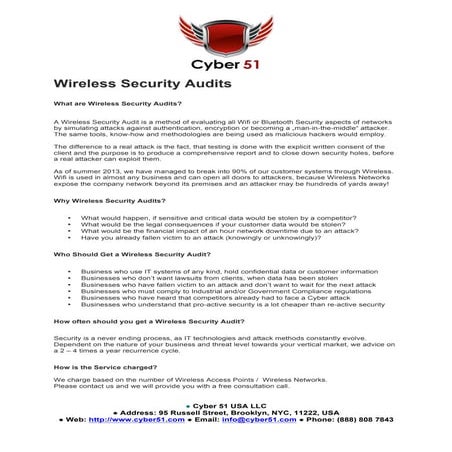 Wireless Security Audits | PDF