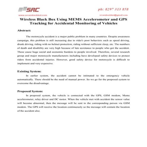 Wireless black box using mems accelerometer and gps tracking for ...