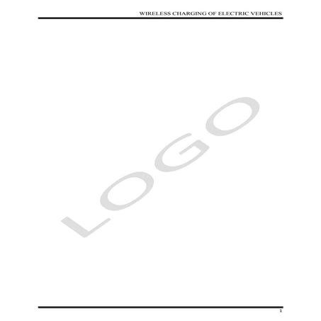 Wireless charging of electric vehicles document | PDF