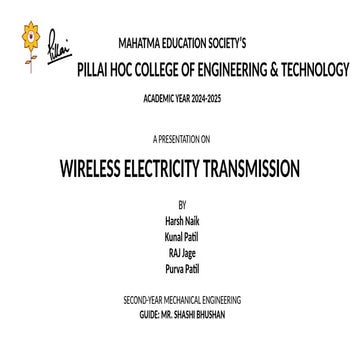 PROJECT REPORT ON WIRELESS POWER TRANSMISSION | PDF