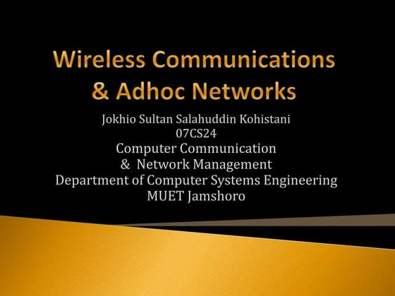 Wireless Technologies and Standards | PPTX | Internet | Computing