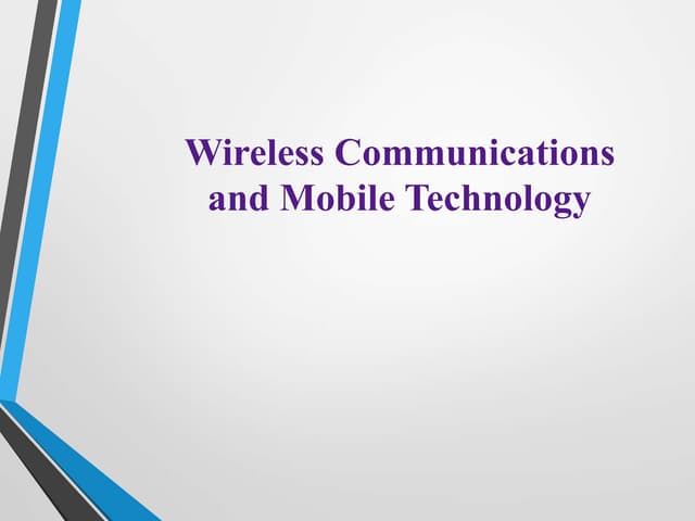 Introduction Wireless Technology | PPTX
