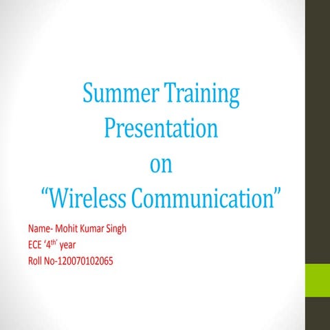 Wireless Communication Generations Pptx
