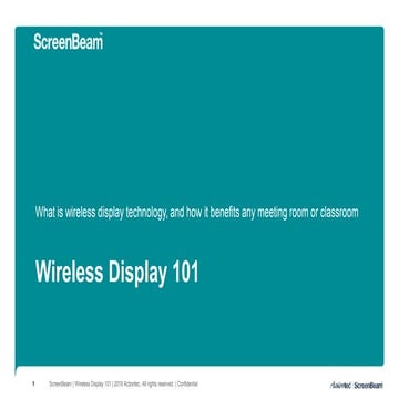 Wireless Display 101 | PPTX