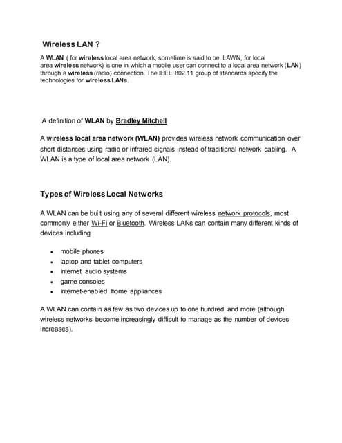 Wireless LAN security | PPT