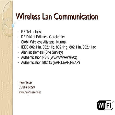 Wireless lan communication | PPT