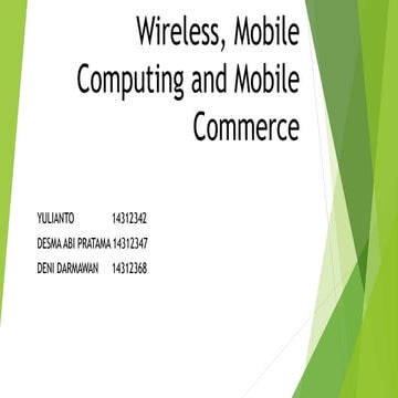 Wireless Mobile Computing And Mobile Commerce Ppt