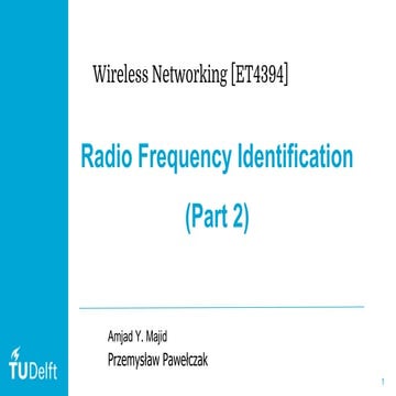 Rfid Epc Protocol Pptx Computer Networking Computing