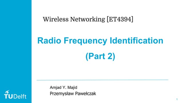 Rfid Epc Protocol Pptx Computer Networking Computing