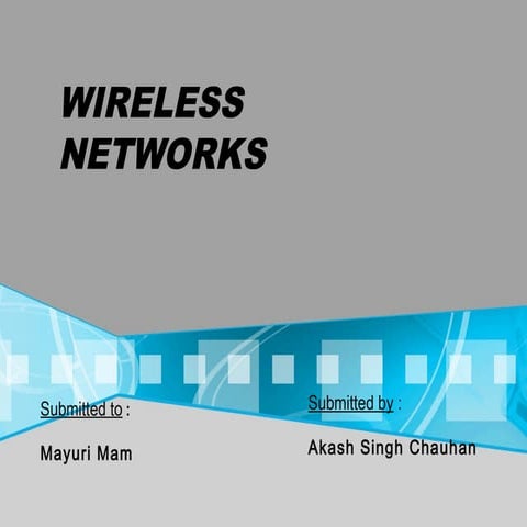 Wireless networks | PPT | Computer Networking | Computing