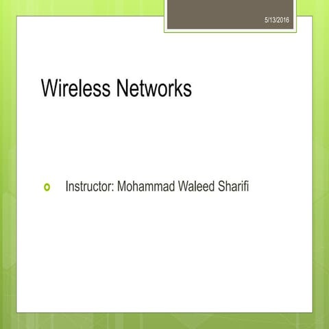 Wireless networks | PPT