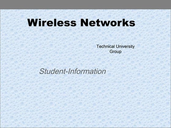 Wifi wireless networks | PPT | Computer Networking | Computing