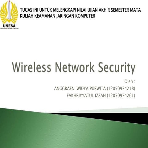Wireless network security | PPTX