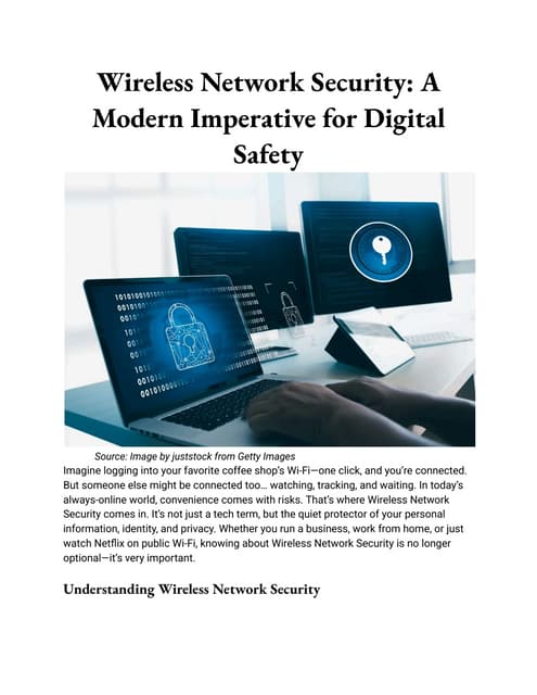 The Role of Cybersecurity in Protecting Public Wi-Fi Users | PDF