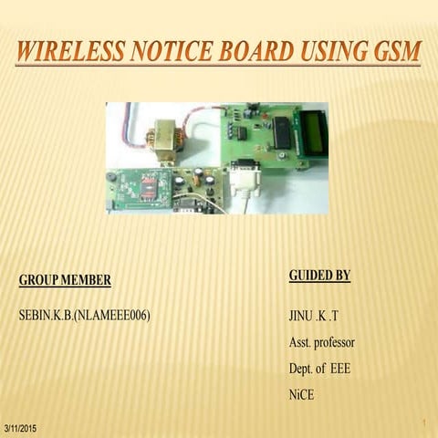 E notice board project report