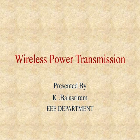 Wireless power | PPTX