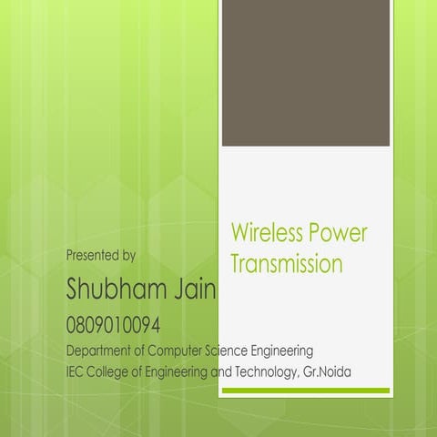 Wireless power transmission1 | PPT