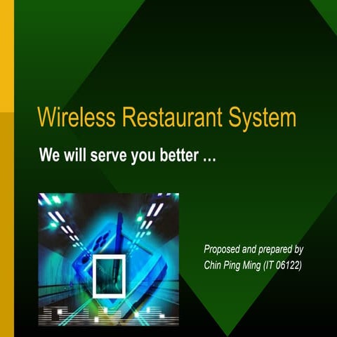 Wireless restaurant system 2 | PPT