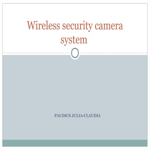 Wireless security camera system | PPT