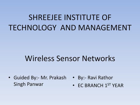 Wireless Sensor Network Ppt 5920