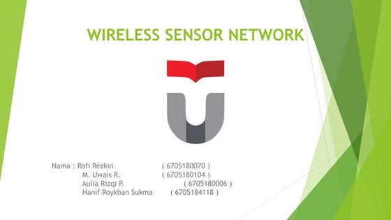 Wireless Sensor Network Ppt