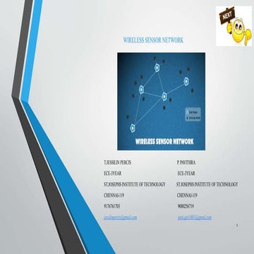 Wireless sensor network | PPT