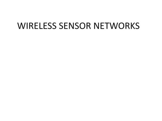 Sensor node hardware and network architecture | PPTX