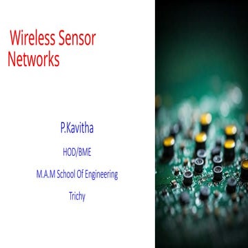 WIRELESS SENSOR NETWORKS fundamentals and basics | PPTX