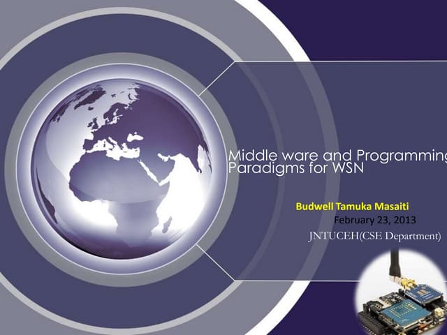 Wireless Sensor Networks Middleware And Programming Abstractions Ppt 7288