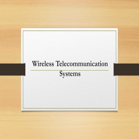 Mobile Computing Wireless Telecommunication Systems Ppt