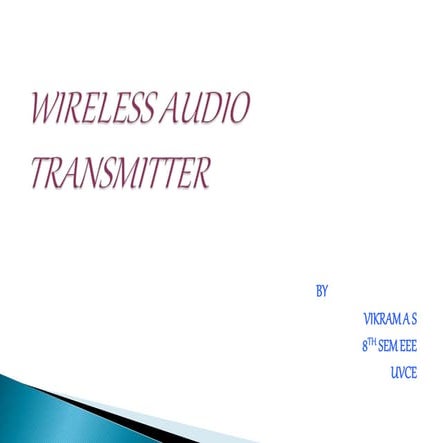 Wireless tv audio transmitter | PPTX