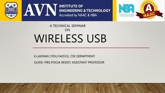wireless usb ppt | PPTX | Computer Peripherals | Computing