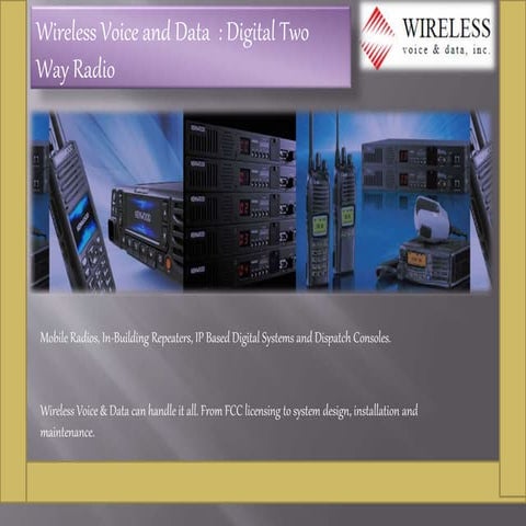 Wireless voice and data digital two way radio | PPTX