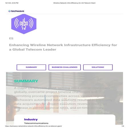 Wireline Network Infra Efficiency for US Telecom Giant.pdf