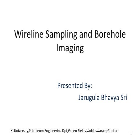 Wire line sampling | PPTX