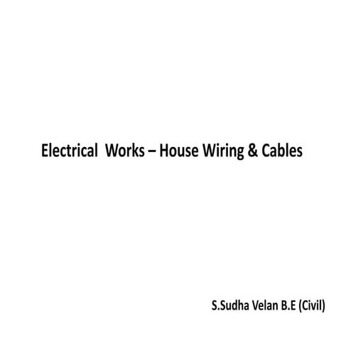Types of Wires and Cables | PPTX