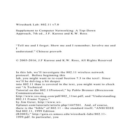 Wireshark Lab 802.11 v7.0 Supplement to Computer Network.docx
