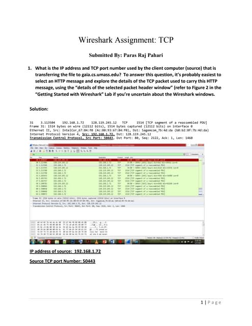 Wireshark Udp Solution Pdf