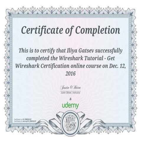 Iliya Gatsev Wireshark Tutorial Get Wireshark Certification Year
