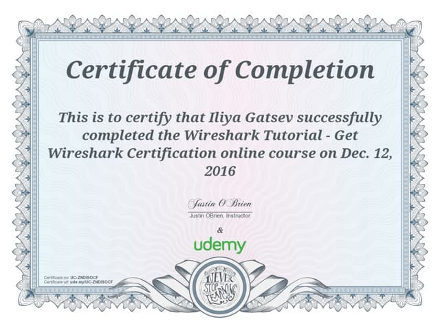 Iliya Gatsev Wireshark Tutorial Get Wireshark Certification Year