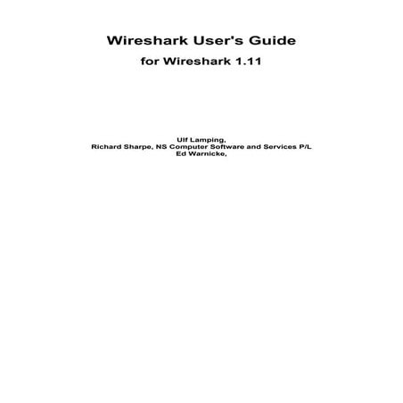Wireshark user guide-a4 | PDF | Operating Systems | Computer Software and Applications
