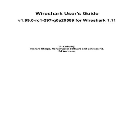 Wireshark user guide-a4 | PDF | Operating Systems | Computer Software and Applications
