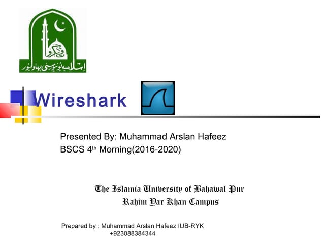 Wireshark Basic Presentation | PPTX
