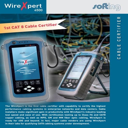 Wirexpert 4500 es un certificador de cable utp | PDF