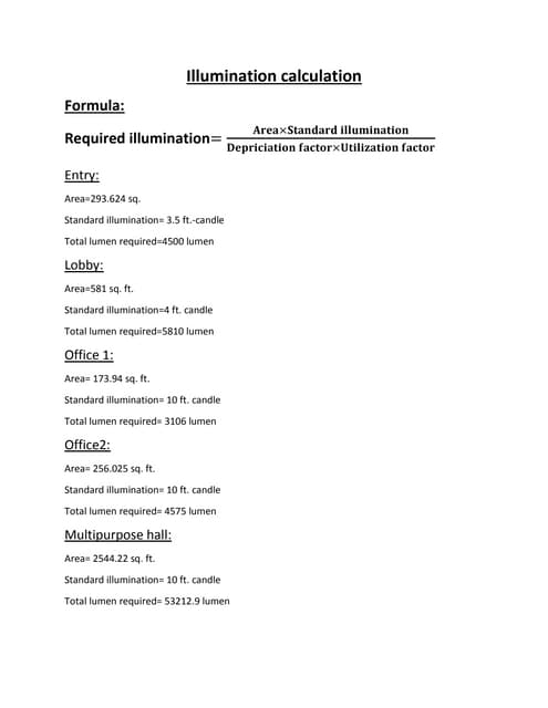 Calculation of electrical load of building | PPTX