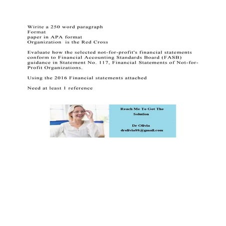 Wirite a 250 word paragraphFormat paper in APA formatOrganizat.docx