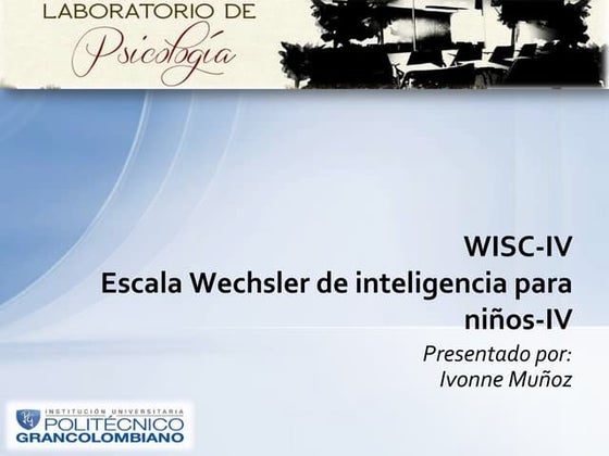 Protocolo wisc iv | PDF