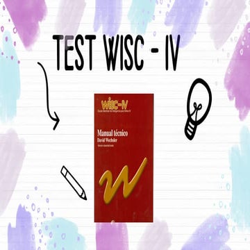 WISC- IV.pdf una presentación variada para tu trabajo | PDF