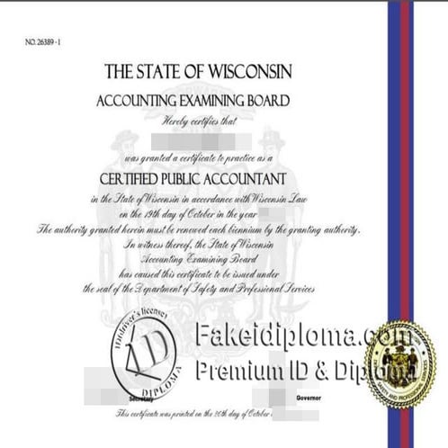 Wisconsin CPA certificate | PDF